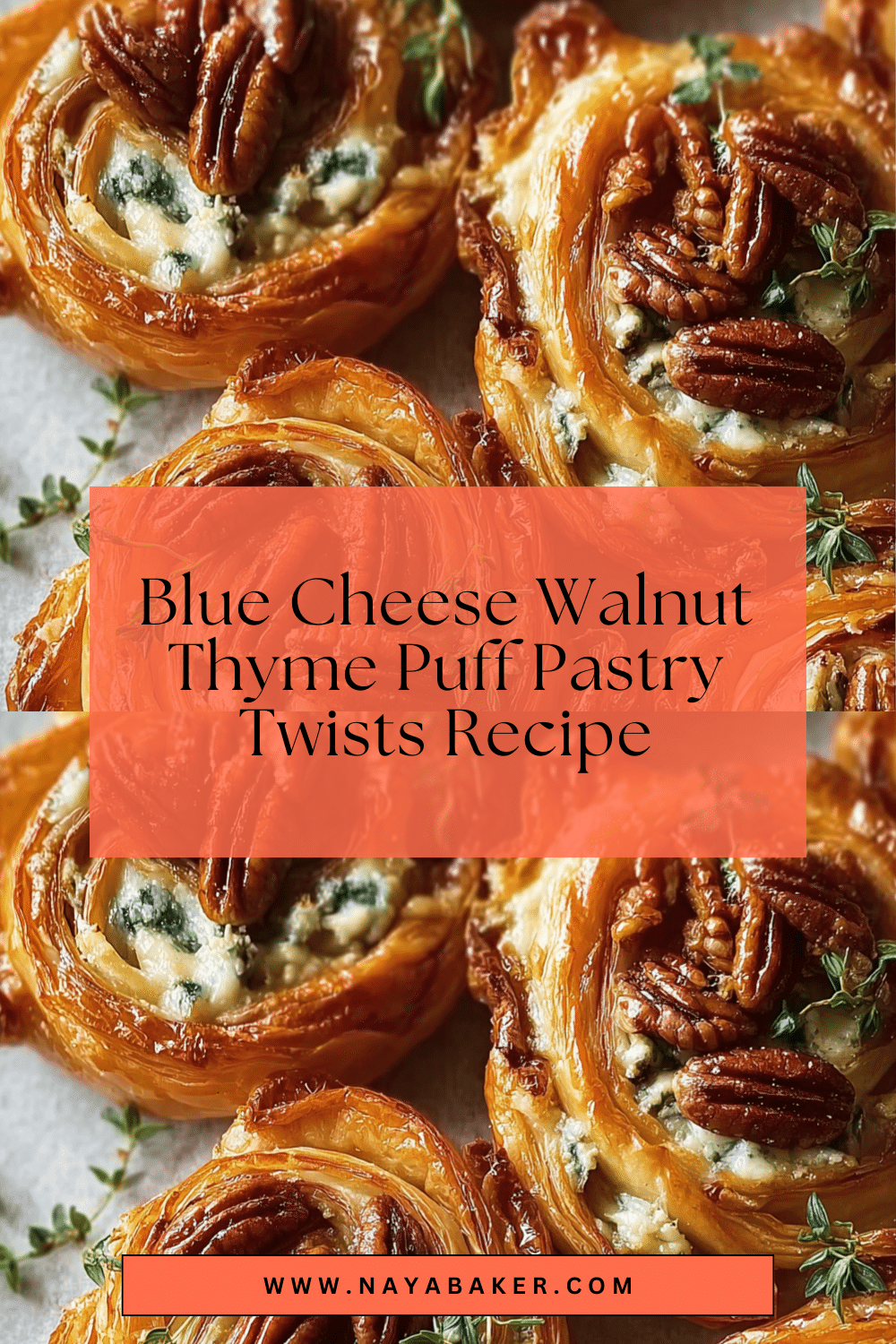 Blue Cheese Walnut Thyme Puff Pastry Twirl – Bold & Flaky Bites